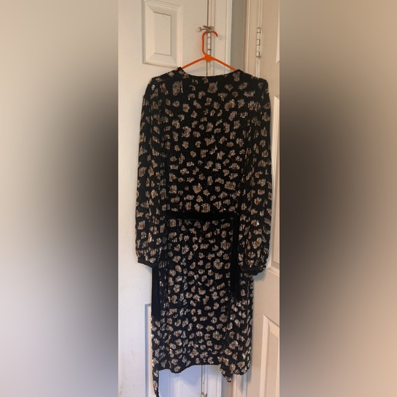 Retrofete | Dresses | Retrofete Audrey Leopard Print Robe Dress | Poshmark
